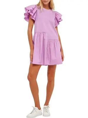 ENGLISH FACTORY English Factory Layered Ruffle Mini Dress