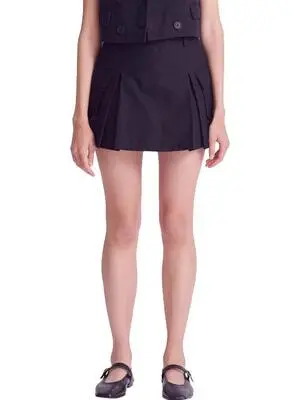 English Factory Cargo Flap Patch Pocket Skort - Black
