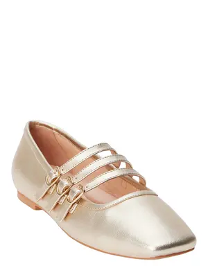 Matisse Matisse Nova Strappy Ballet Flat Gold