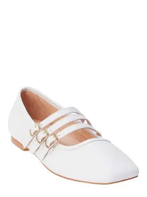 Matisse Matisse Nova Strappy Ballet Flat White