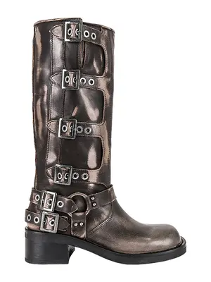 Steve Madden Rocky Boots - Black Distressed