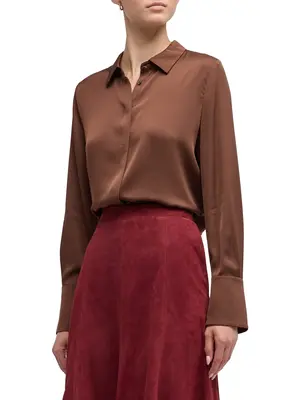 Kobi Halperin Kobi Halperin Larissa Button-Down Blouse Sable