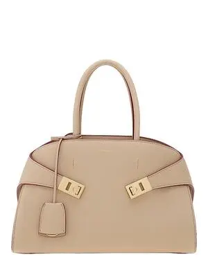 FERRAGAMO Medium Hug Handbag - Stone