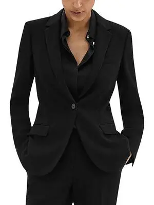Theory Admiral Crepe Staple Blazer - Black