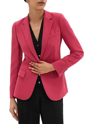 Theory Theory Admiral Crepe Staple Blazer Deep Rose