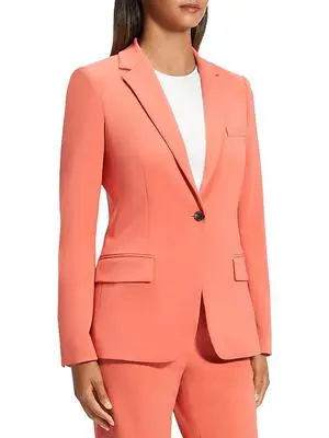 Theory Admiral Crepe Staple Blazer - Sienna