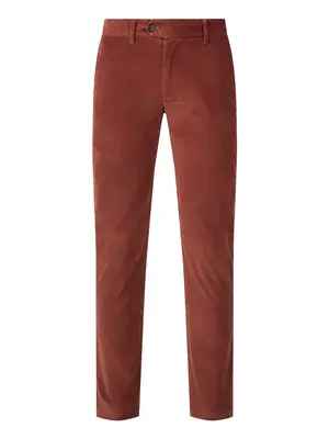 Isaia Stretch-cotton Chinos Red