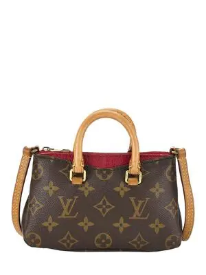LOUIS VUITTON Louis Vuitton Monogram Canvas Pallas Nano Red
