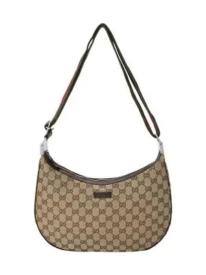 Gucci Original Gg Canvas Web Round Bag - Brown
