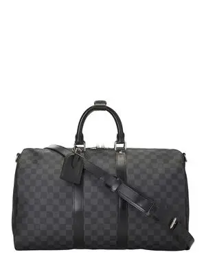 LOUIS VUITTON Damier Graphite Keepall Bandouliere 45 - Grey