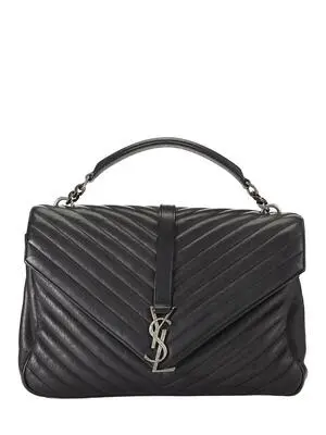 SAINT LAURENT Chevron Leather College Large