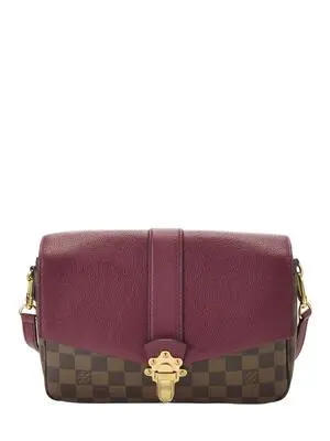 LOUIS VUITTON Burgundy Damier Ebene Clapton Crossbody Purple