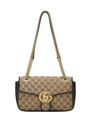 Gucci Original Gg Canvas Marmont Shoulder Bag - Black