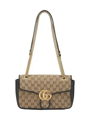 Gucci Original Gg Canvas Marmont Shoulder Bag - Black