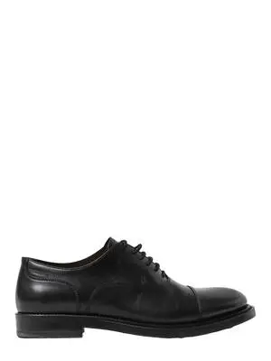 TOD'S Leather Oxford Lace-up Shoes - Black