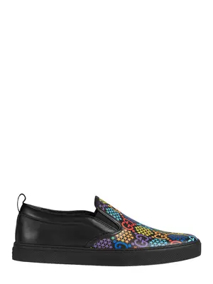 Gucci Gg Supreme Psychedelic Slip-on - Black