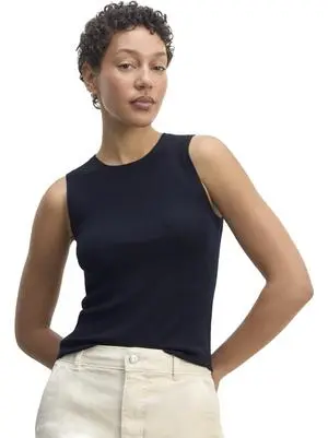 Everlane Ultrasoft Merino Tank Top Sweater - Navy