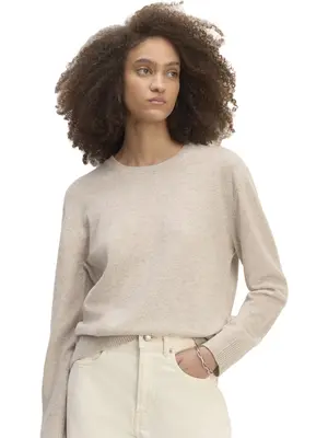 Everlane Everlane Classic Crew Neck Cashmere Sweater Canvas