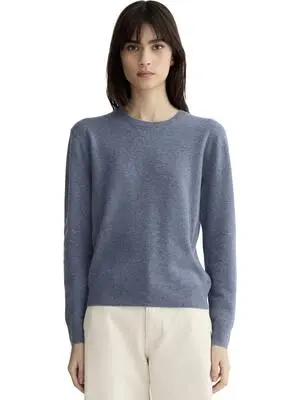 Everlane Everlane Classic Crew Neck Cashmere Sweater Denim Blue