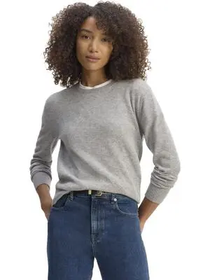 Everlane Everlane Classic Crew Neck Cashmere Sweater Light Heather Grey