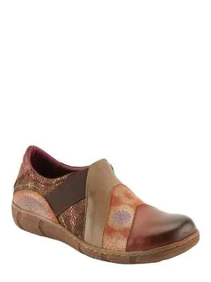 SPRING STEP SHOES L'Artiste By Spring Step Lata Flat Brown Multi