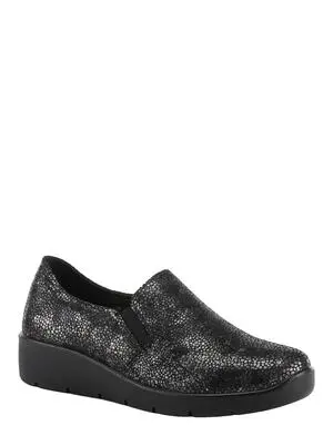 SPRING STEP SHOES Pellegrini Embossed Slip-on Sneakers - Black Multi