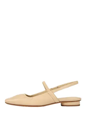 Vince Venice Leather Slingback Flats Natural