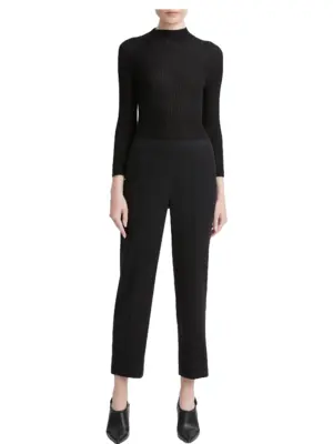 VINCE Italian Flannel Mid-Rise Pull-On Pants