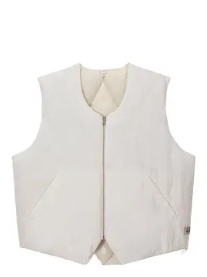 StÜssy Reversible Quilted Vest - Cream