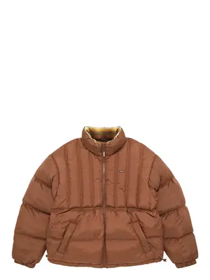 Supreme Supreme Flannel Reversible Puffer Jacket Brown