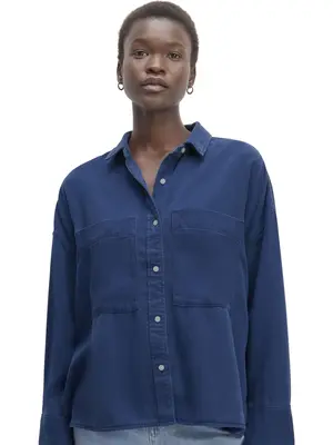 Everlane Boxy Overshirt Dark Blue