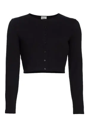 LESET Lauren Crop Ii Knit Cardigan Black