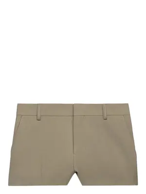 Ami Tailored-cut Wool Shorts - Neutrals
