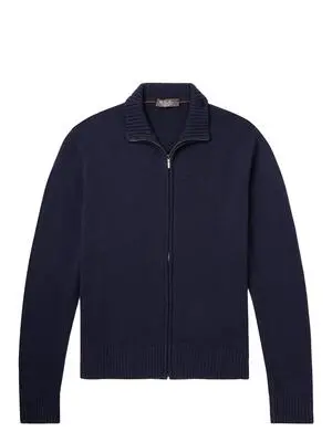 Loro Piana Cashmere Zip-up Sweater - Blue