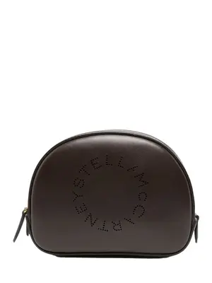 Stella McCartney Cut Out-logo Zip-up Makeup Bag - Brown