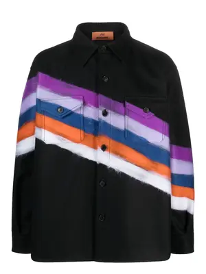 Missoni Brushed-effect Striped Shirt Jacket - Black