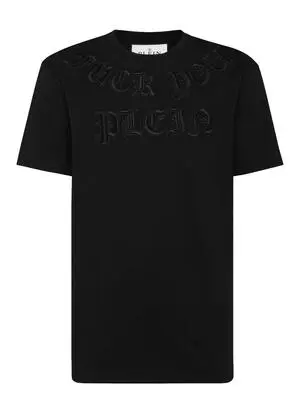 Philipp Plein Gothic Logo-patch T-shirt - Black