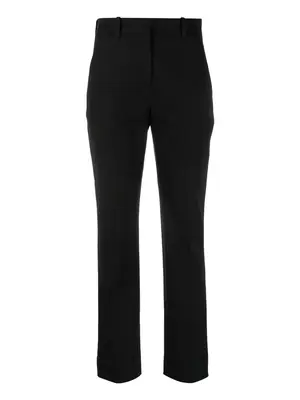 Calvin Klein Cropped Gabardine Trousers - Black