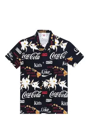 Kith X Coca-cola Hawaiian Camp Button Up - Black