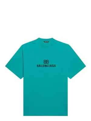 Balenciaga Bb Pixel Boxy T-shirt 'turquoise/black - Blue