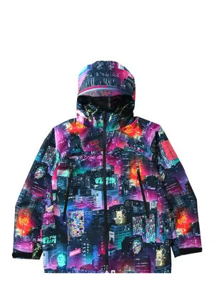 A BATHING APE Neon Tokyo Jacket - Black