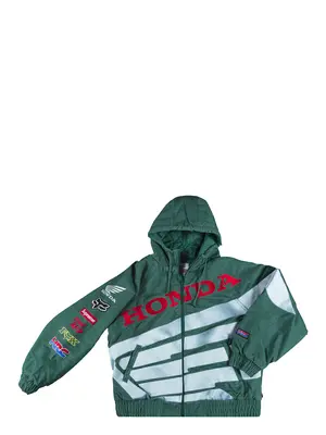 Supreme X Honda Fox Racing Puffy Zip Up Jacket - Green