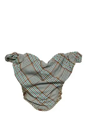 VIVIENNE WESTWOOD Checked Bustier Crêpe Top - Multicoloured