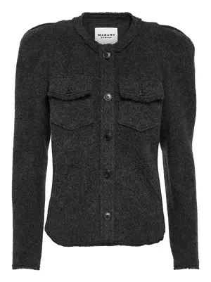 MARANT ETOILE Nelly Tweed Jacket - Grey