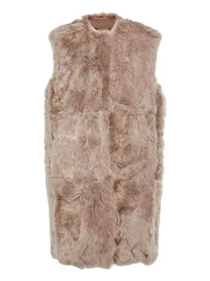 Dolce & Gabbana Shearling Vest - Beige