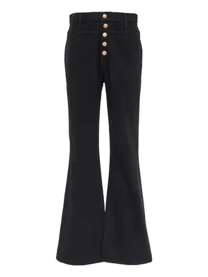 Ulla Johnson Lou High-rise Flared Jeans - Black