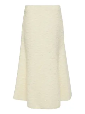 Chloé Wool-blend Midi Skirt - White