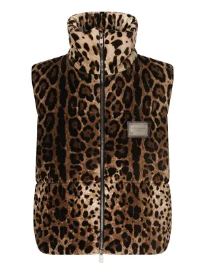 Dolce & Gabbana Leopard-print Velvet Jacket - Animal Print