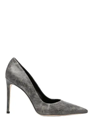 Paris Texas 105mm Leather Pumps - Grey