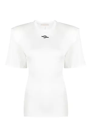 SSHEENA Logo-embroidered T-shirt - White